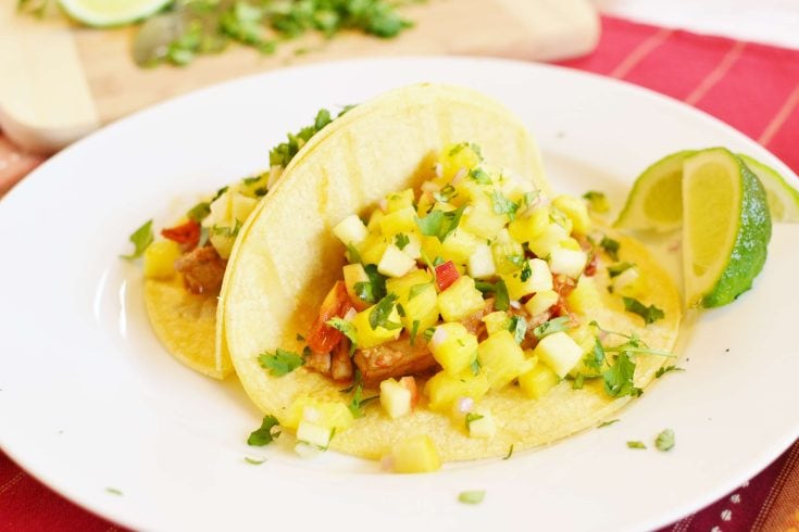 21 Day Fix Chipotle Pork Soft Tacos with Pineapple Salsa - The Foodie ...