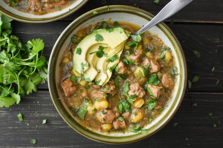 Healthy Pozole Verde {Instant Pot | Slow Cooker} - The Foodie and The Fix
